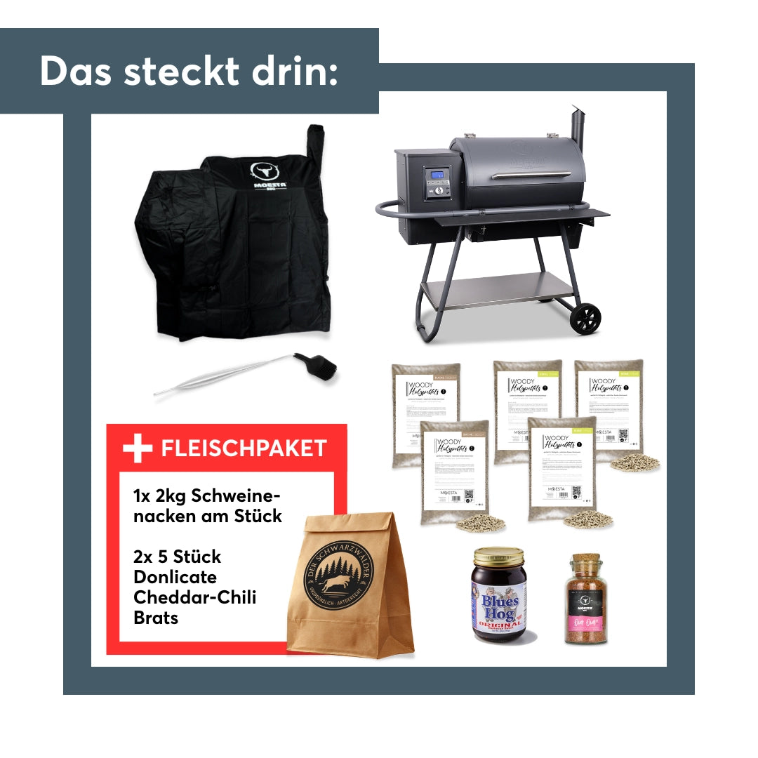 GAME NIGHT DEAL – Sheriff Pelletgrill Bundle – MOESTA-BBQ